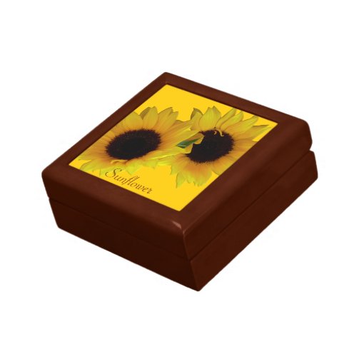 Sunflower Gift Box Custom Sunflower Jewelry Box | Zazzle