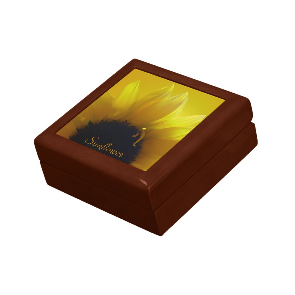 Sunflower Gift Box Custom Sunflower Wooden Jewelry Keepsake Boxes sold ...