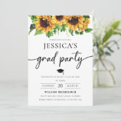 Sunflower Graduation Invitation | Zazzle