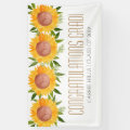 Sunflower graduation party congratulations banner | Zazzle