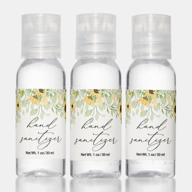 Sunflower Greenery Hand Sanitizer | Zazzle