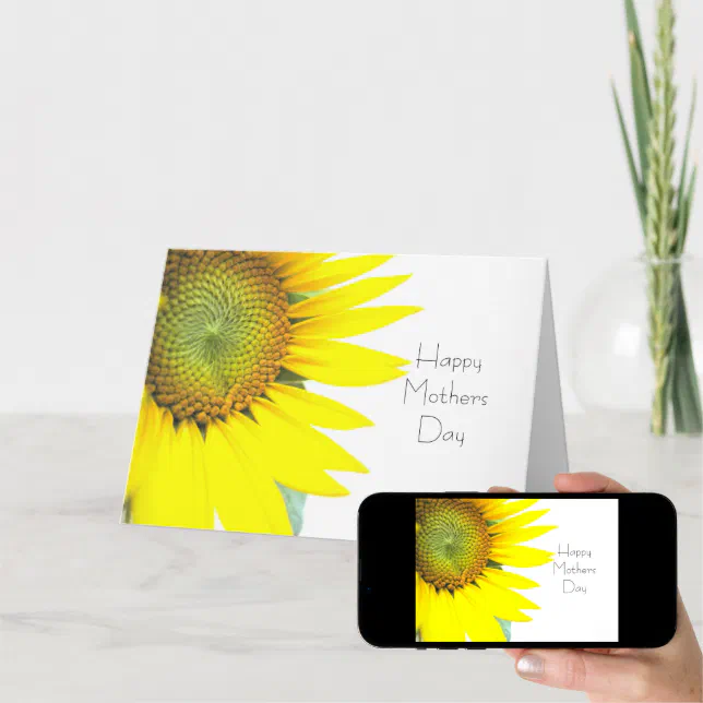 Sunflower Happy Mothers Day Card | Zazzle