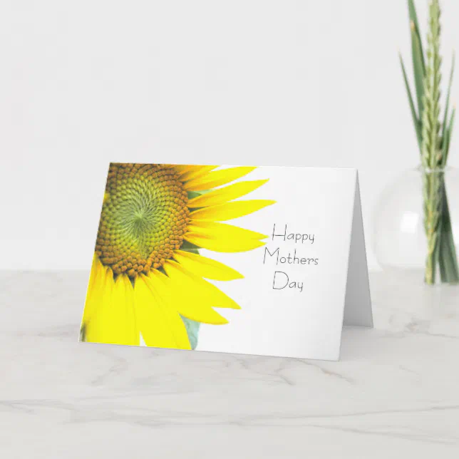 Sunflower Happy Mothers Day Card | Zazzle