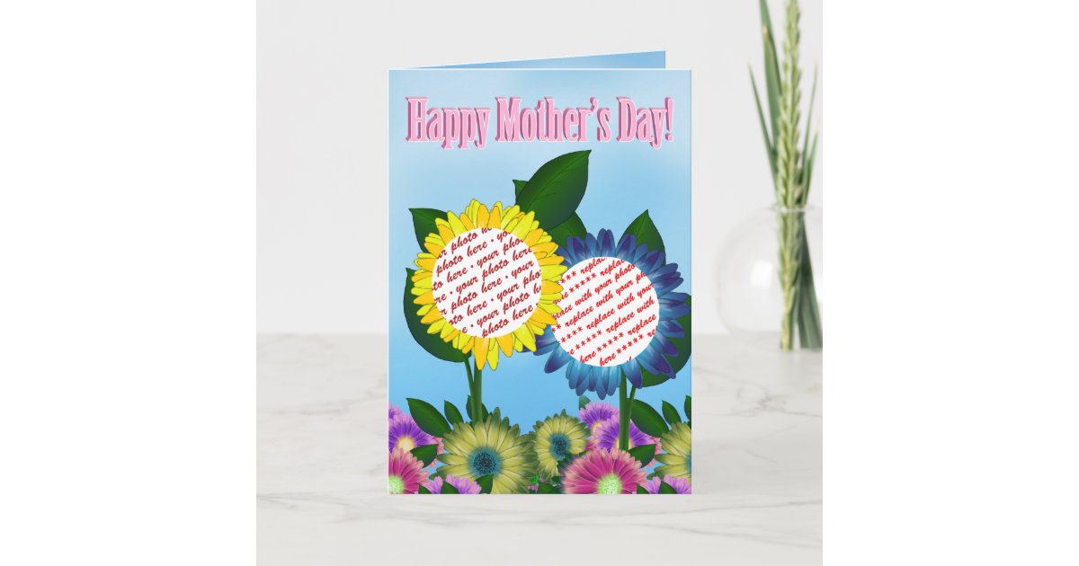 Sunflower Happy Mother's Day Photo Frame Card | Zazzle