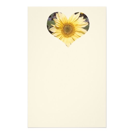 Sunflower Heart Letterhead | Zazzle.com