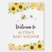 Sunflower Honey Bee Baby Shower Welcome Foam Board | Zazzle