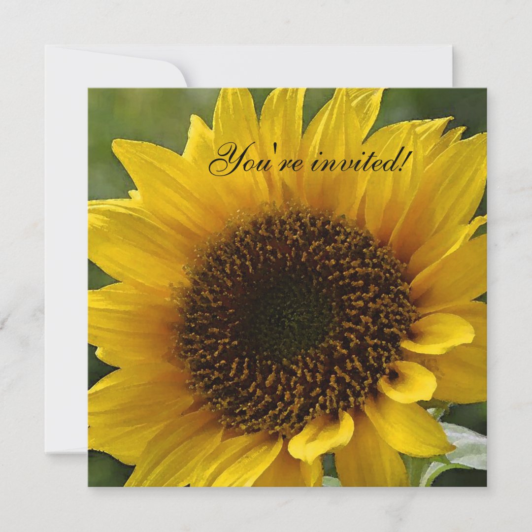 Sunflower invitation | Zazzle
