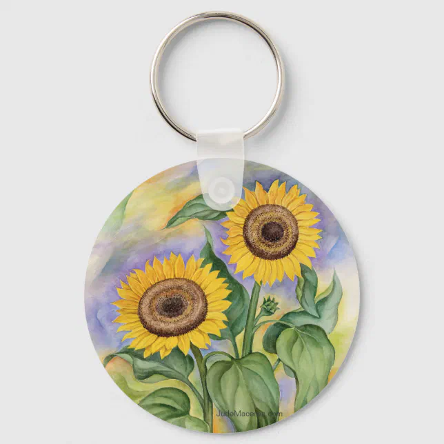 SUNFLOWER KEYCHAIN | Zazzle