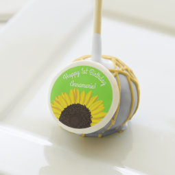 Sunflower Kid's Birthday Party Summer Cake Pops | Zazzle