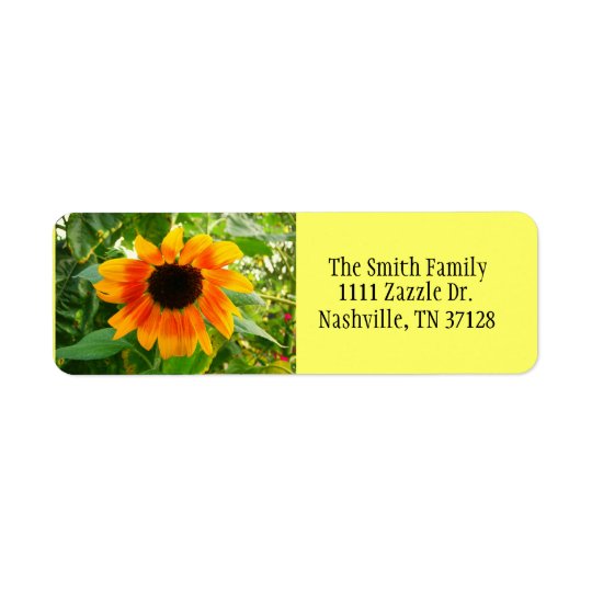 Sunflower Label | Zazzle.com
