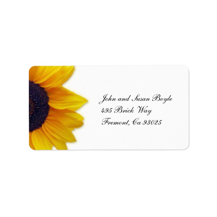 Sunflower Label | Zazzle