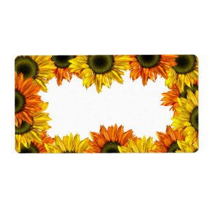 Sunflower Labels | Zazzle