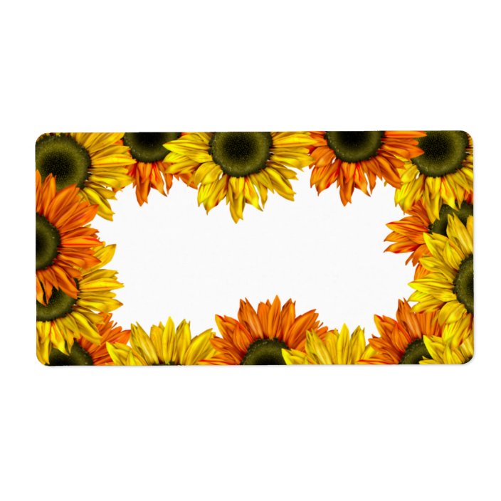 Sunflower Label