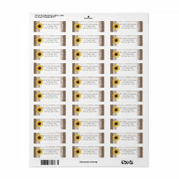 Sunflower Lace and Burlap Label | Zazzle