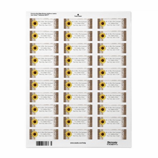 Sunflower Lace and Burlap Label | Zazzle