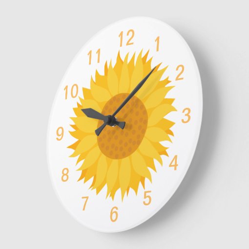 Sunflower. Large Clock | Zazzle