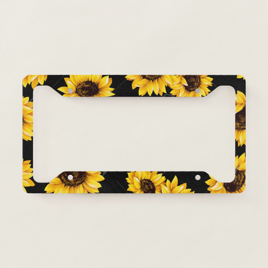 Sunflower License Plate Frame | Zazzle