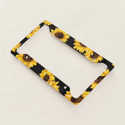 Sunflower License Plate Frame | Zazzle