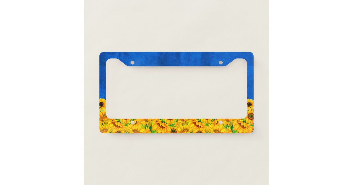 Sunflower License Plate Frame 3 | Zazzle