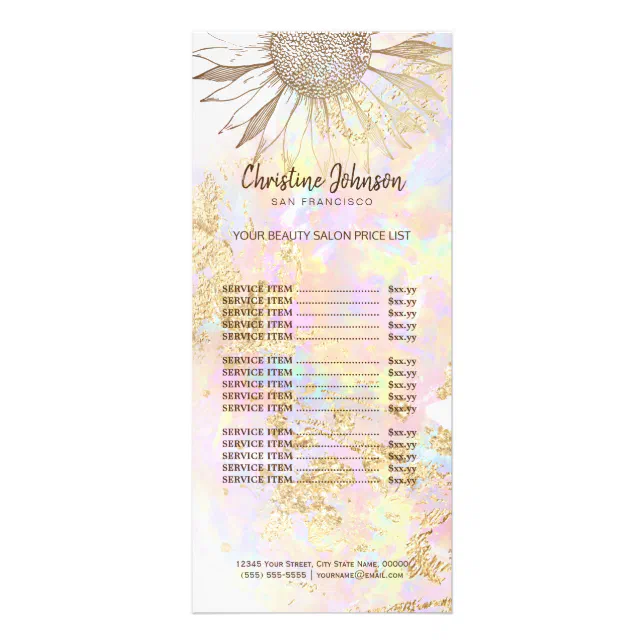 sunflower logo rack card | Zazzle