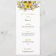 Sunflower Menu, Wedding Menu, Baby Shower Menu | Zazzle