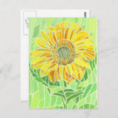 Sunflower Mosaic Design Postcard | Zazzle