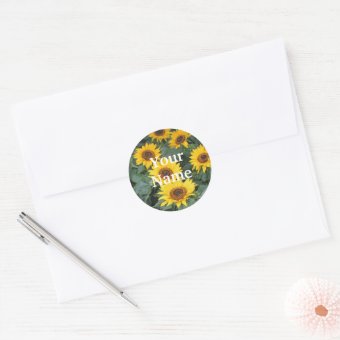 Sunflower Name Tags | Zazzle