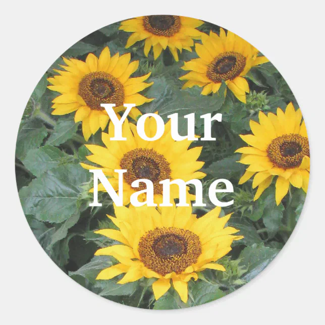 Sunflower Name Tags | Zazzle