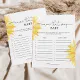 Sunflower Name that song baby shower game | Zazzle