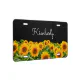 Sunflower Nature Monogram Design License Plate | Zazzle