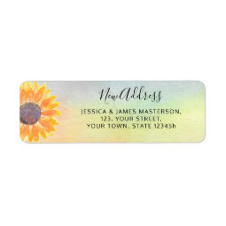 Sunflower New Address Return Address Label | Zazzle