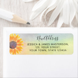 Sunflower New Address Return Address Label | Zazzle