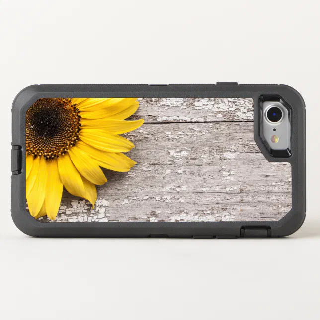 Sunflower on a Wooden Table Otterbox iPhone Case | Zazzle