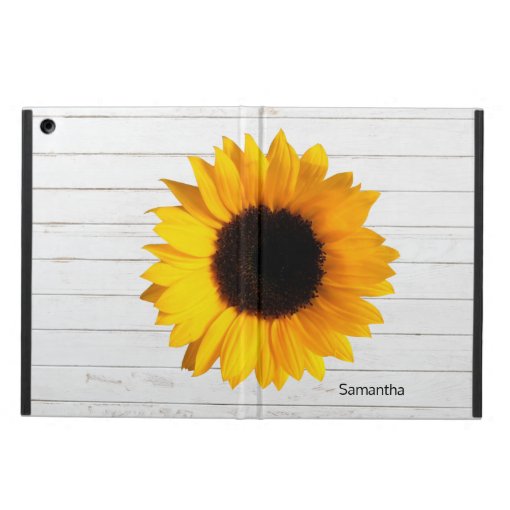 Sunflower on Wood iPad Air Case | Zazzle