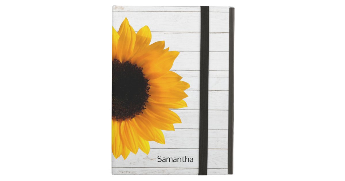 Sunflower on Wood iPad Air Case | Zazzle