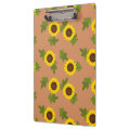 Sunflower Pattern Design – Cute Floral Aesthetic Clipboard | Zazzle