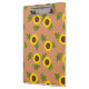 Sunflower Pattern Design – Cute Floral Aesthetic Clipboard | Zazzle