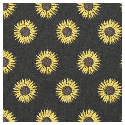 sunflower pattern fabric | Zazzle