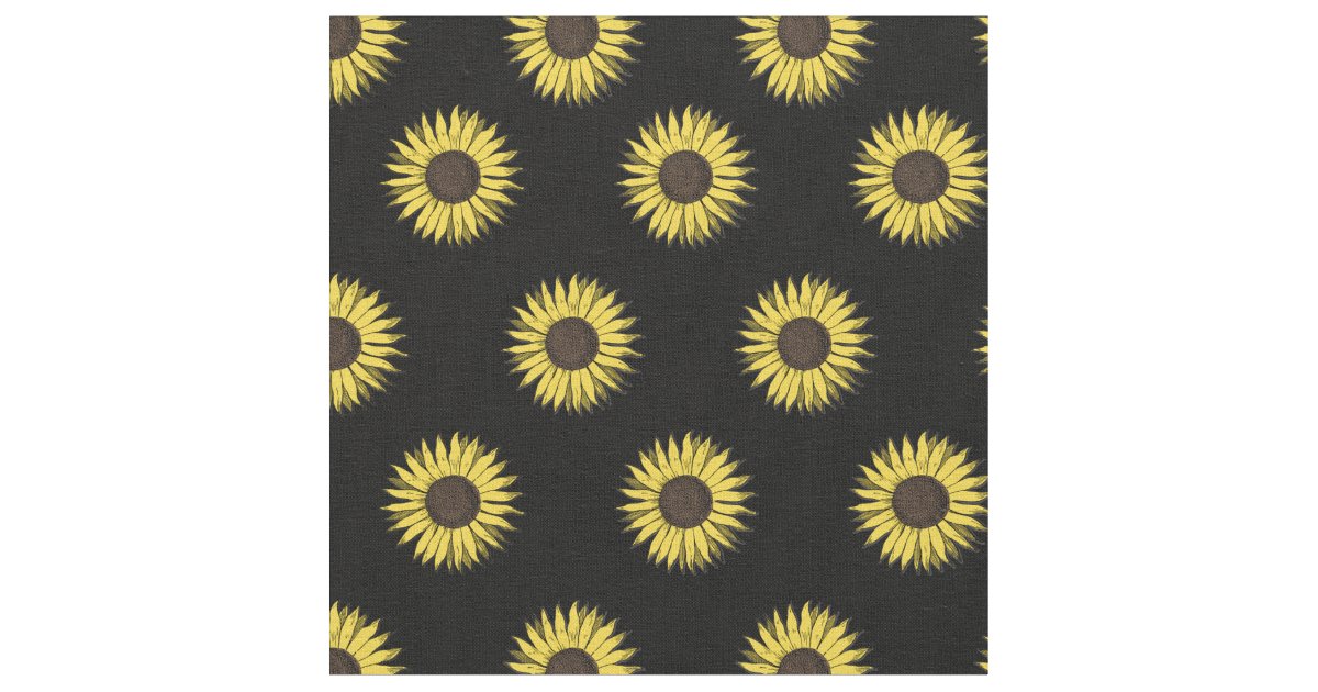 sunflower pattern fabric | Zazzle