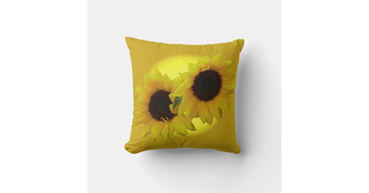 Sunflower Pillows Sunny Sunflower Pillows & Decor | Zazzle