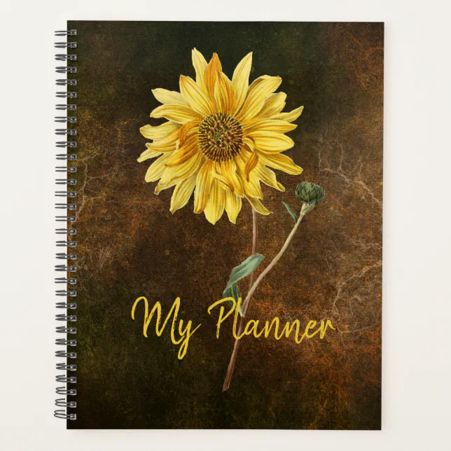 Sunflower Planner | Zazzle