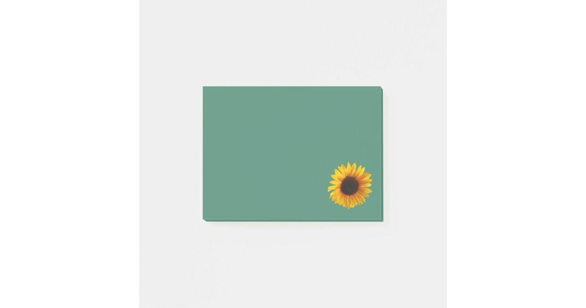 Sunflower Post-It Notes Pad (Gold) (Sticky Notes) | Zazzle