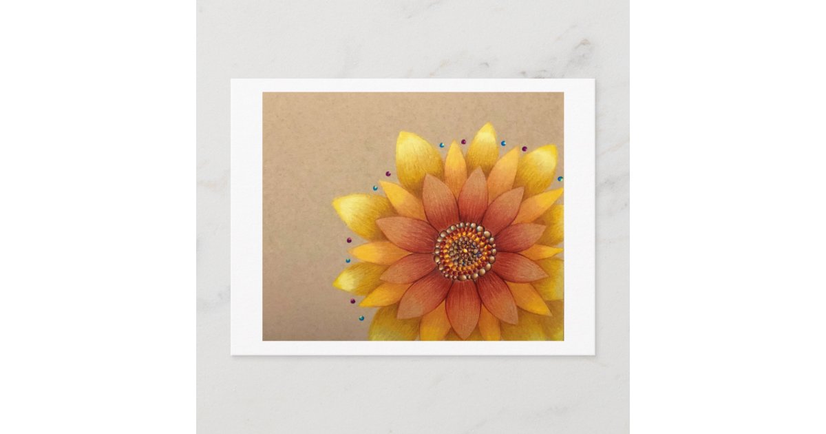 Sunflower postcard | Zazzle