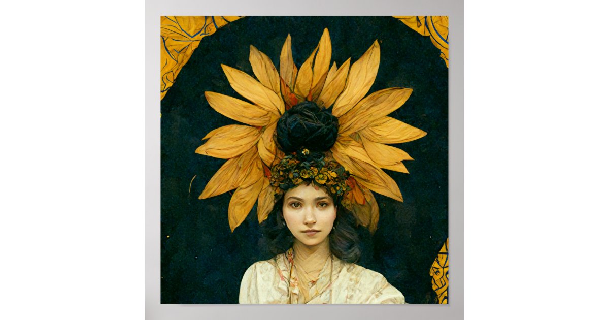 Sunflower Princess Slava Poster | Zazzle