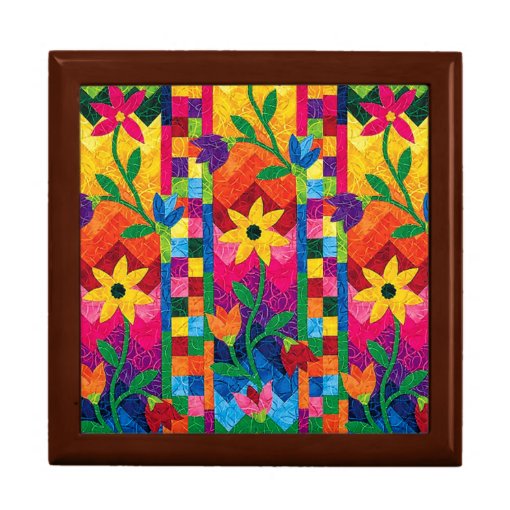 Sunflower Quilt Gift Box | Zazzle