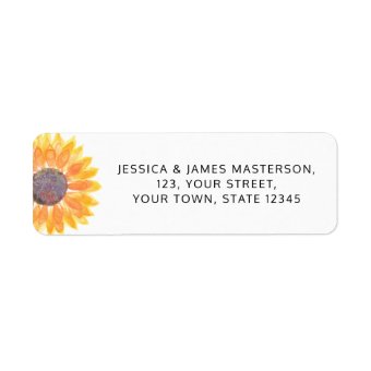 Sunflower Return Address Label | Zazzle