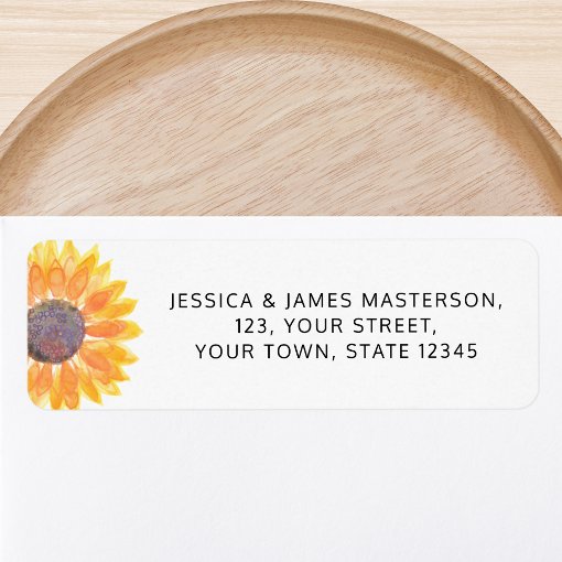 Sunflower Return Address Label | Zazzle