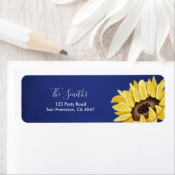 Sunflower Return Address Label Mason Jars Rustic | Zazzle