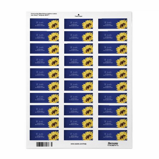 Sunflower Return Address Label Mason Jars Rustic | Zazzle