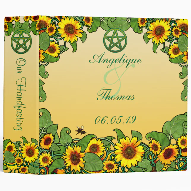 Sunflower Scroll Photo Album Binder | Zazzle